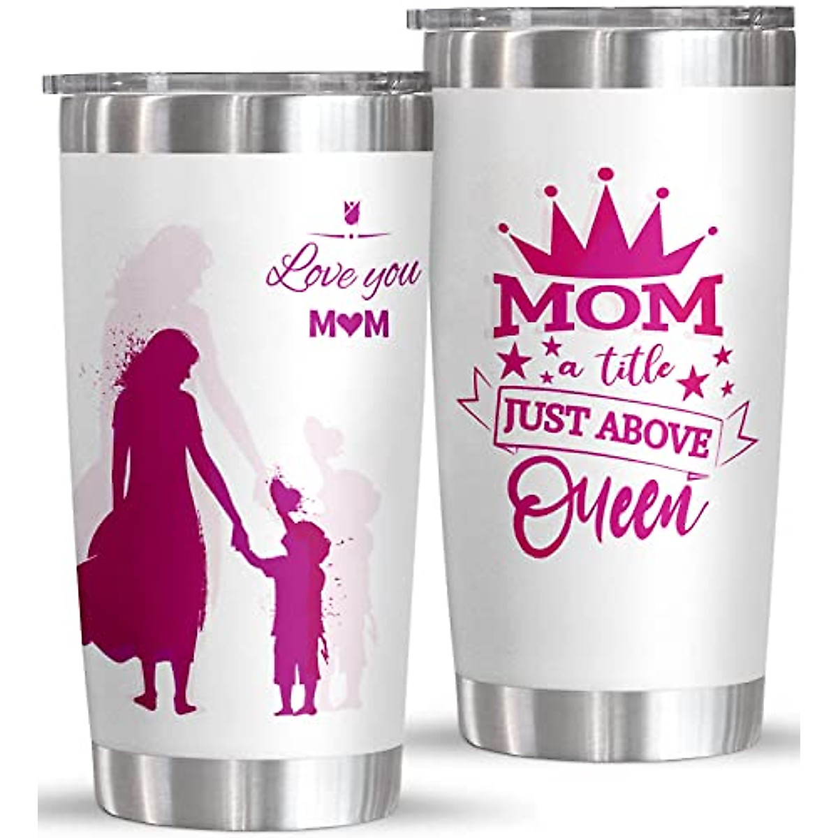 Mothers Day Gifts for Mom, New Mom, Mother in Law, Stepmom - Best Mom Gift idea for Christmas Valentines Day, Birthday Gifts for Mom, Gifts for Mom from Daughter, Son - 20oz Coffee Tumbler for Mom
