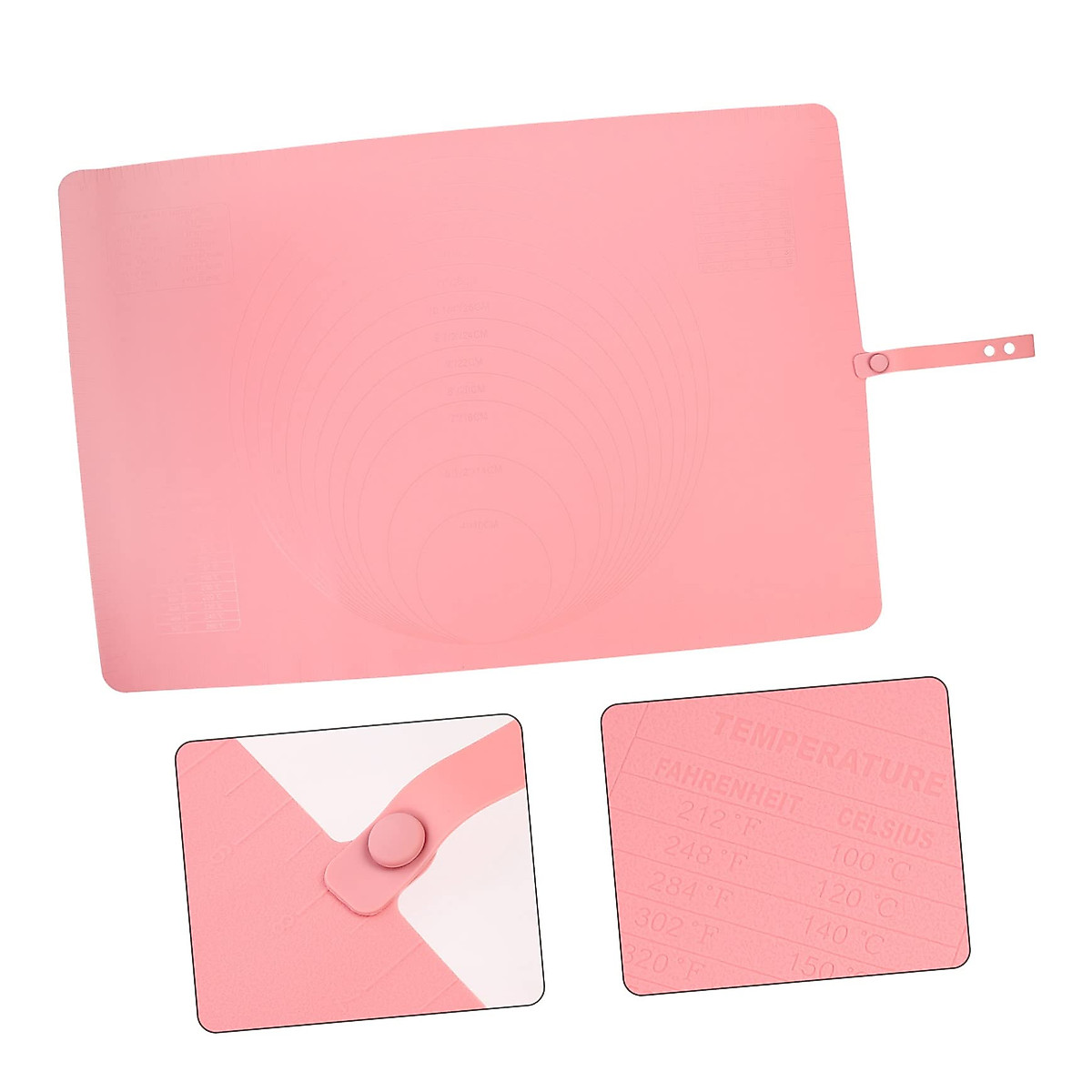 BESTonZON Pizza Dough Kneading Mat Silicone Bakeware Nonstick Bakeware Cookies Dough Pie Rolling Mat Reusable Baking Sheet Dough Pad Dough Rolling Pad Flour Pad Kitchen Accessory Silica Fondant Pad