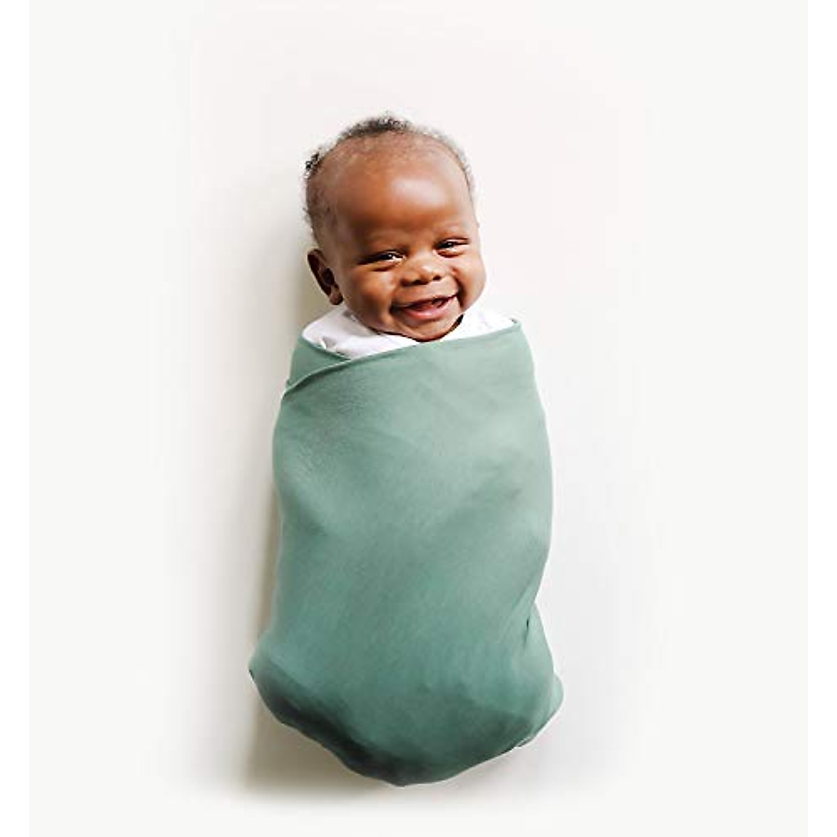 snuggle me Swaddle | Organic Cotton Swaddle Blanket, Soft Stretch, 47 x 47 inches (Moss)