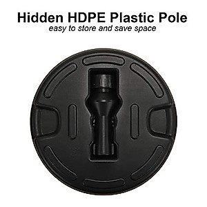 Fillable Patio Umbrella Base Stand, Umbrella Stand Round Base, Water & Sand Filled Parasol Base Pole Holder for Outdoor Lawn Garden Beach - Black