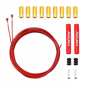 Aican Bike Nano Shift Cable Set, Nano Teflon Technology Coating Inner Cable, Shift Wire Kit for Mountain and Road Bicycle (GN)