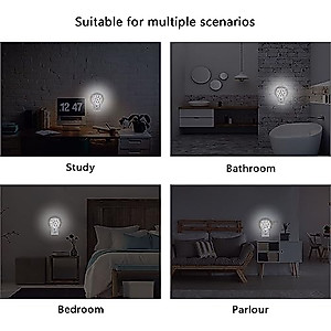 JSTEL Halloween Ghost Night Lights Plug into Wall Decorative Dusk to Dawn,Halloween Night Light Plug in,LED Nightlights for Bedroom Bathroom Kitchen Hallway Stairs