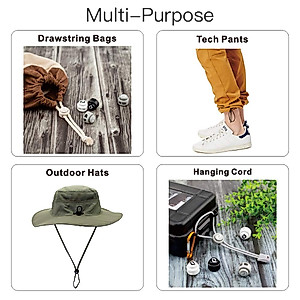 Heavy Duty Cord Locks - Double Hole Drawstring Stopper Fastener for No Tie Shoelaces and More