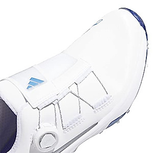 adidas Women's ZG23 BOA Golf Shoes, Footwear White/Blue Fusion Metallic/Silver Metallic, 8.5