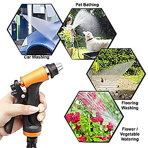 Bang4buck Portable Intelligent Electric Pressure Washer Pump 100W 160 PSI 12V Portable Pressure Powerful Washing Kit with 21.3 Feet PVC Hose for Home, Car, Garden, Projects(100 W-Black Hose)
