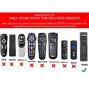 Feihe 22 Inch TV, 1080p LED Widescreen HDTV with Digital ATSC Tuners, 22 Inch Flat Screen TV with HDMI, VGA, RCA, USB for Kitchen, RV, Bedroom, Caravan