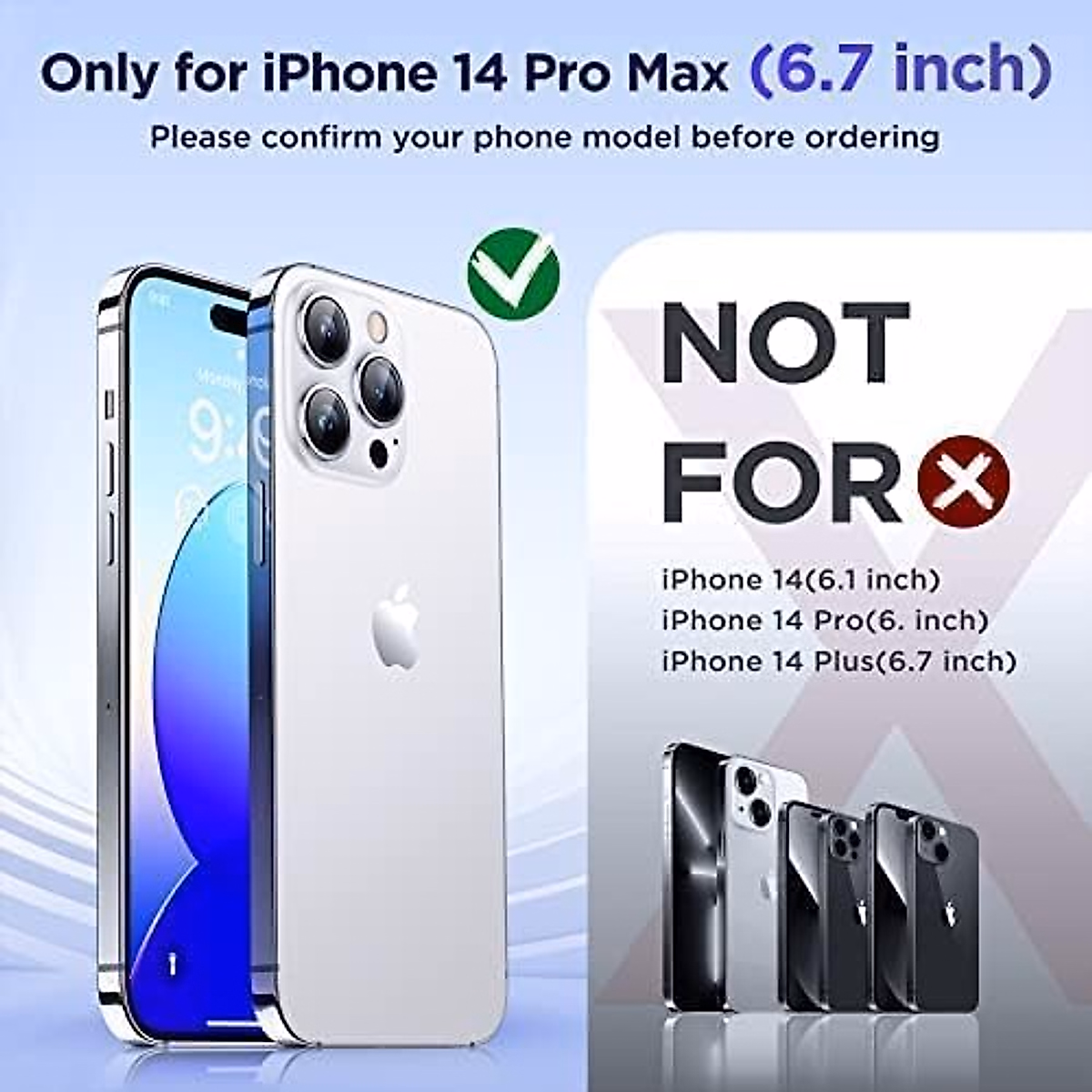 Simtect Ultra Clear Designed for iPhone 14 Pro Max Case [Non-Yellowing] [Strongly 10 FT Military Drop Protection] Slim Fit Yet Protective Shockproof Bumper with Airbag Case 6.7 Inch- Purple Edge