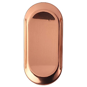 5pcs Stainless Steel Oval Shaped Towel Tray Cosmetics Jewelry Storage Tray Dish Plate (Rose Gold)