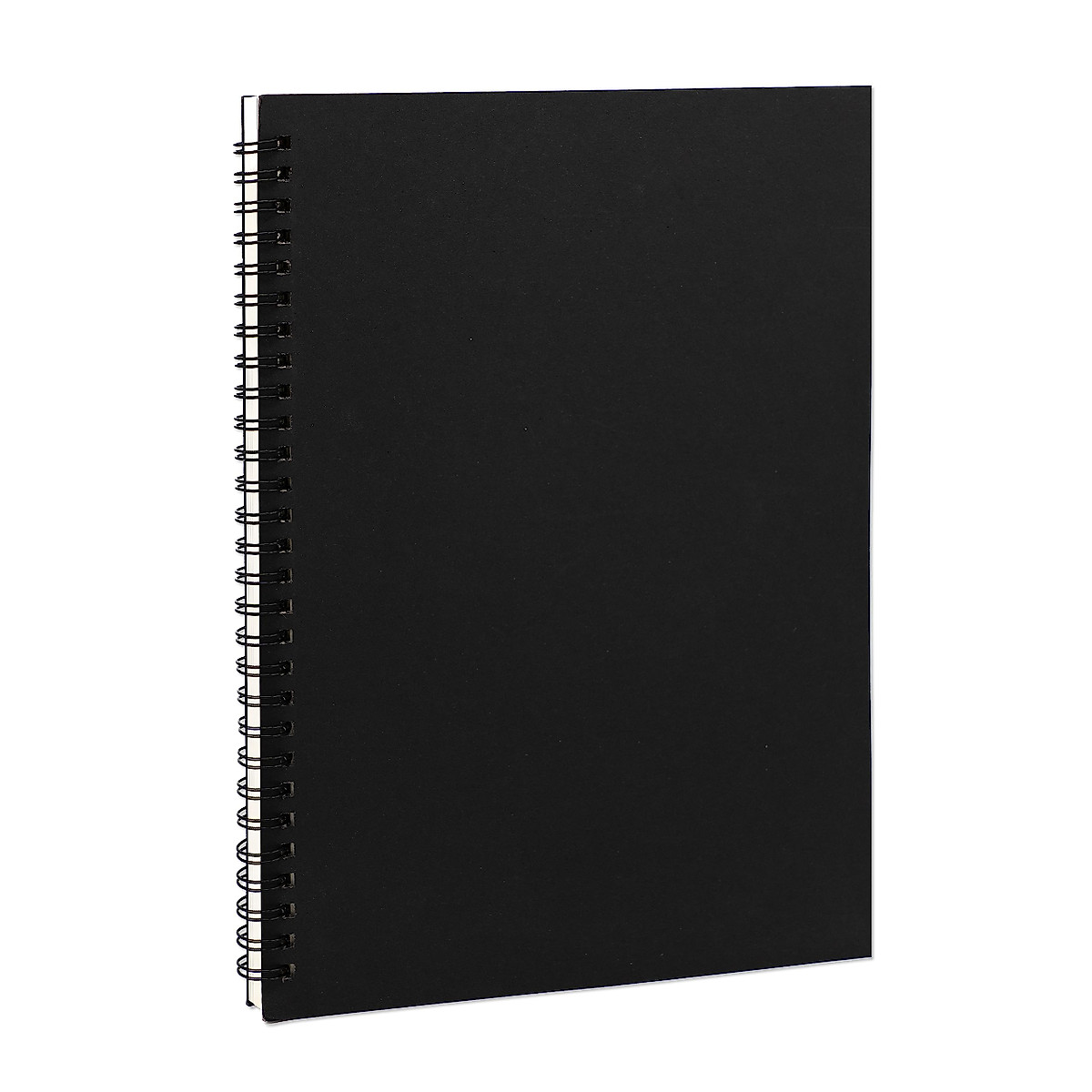 DSTELIN 10 inch x 7.5 inch, 100GSM, Blank Spiral Notebook, 1-Pack, Soft Cover, Sketch book, 120 Pages / 60 Sheets, (Black)