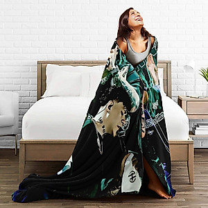 DUMIERTKL Junior Singer H Blanket Super Soft Flannel Fleece Throw Blanket Warm and Cozy for Couch, Sofa and Bed 50"x40"