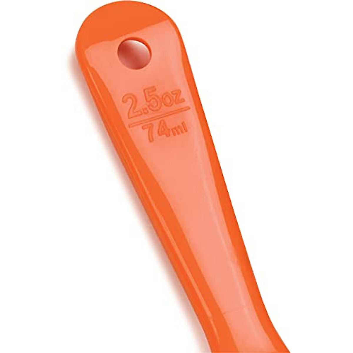 CFS 492524 Solid Short Handle Portion Control Spoon, 2.5 oz, Orange