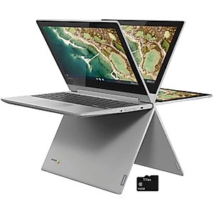 2021 Lenovo Chromebook Flex 11" 2-in-1 Convertible Laptop, 11.6-Inch HD Touch Screen, MediaTek MT8173C Quad-Core Processor, 4GB RAM, 32GB eMMC, Webcam, USB Type C, Chrome OS, TiTac Accessory