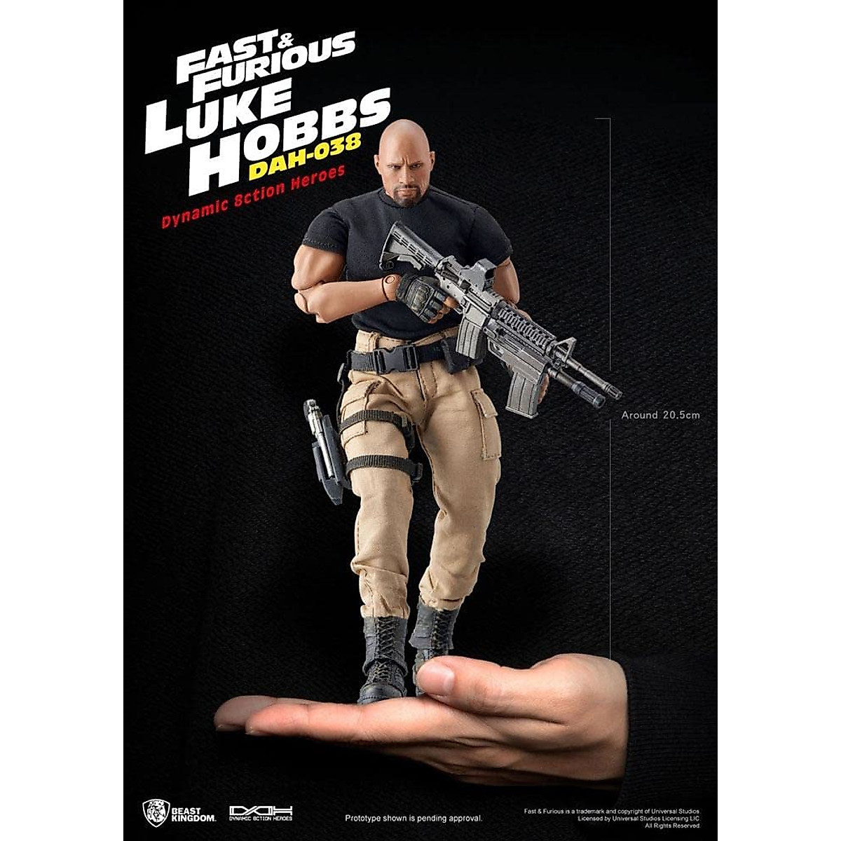 Beast Kingdom The Fast and The Furious: Luke Hobbs DAH-038 Dynamic 8ction Action Figure, Multicolor