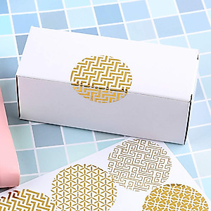 30 Sheets Decorative Gold Circle Envelope Seals Stickers Self-Adhesive Universal Sealing Stickers Gift Boxes Stickers Label Stickers