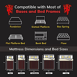 MLILY Queen Mattress, Manchester United 12 Inch Memory Foam Mattress, Cool Sleep & Pressure Relief, Made in USA, White