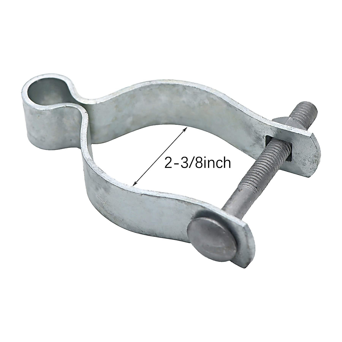 Aiwaiufu 2 Pcs Chain Link Fence Gate Post Hinge for Outside Diameter Post/Pipe, Pressed Steel Post Hinge (2-3/8")