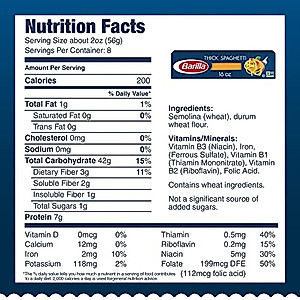 Barilla Thick Spaghetti Pasta, 16 oz. Box (Pack of 20) - Non-GMO Pasta Made with Durum Wheat Semolina - Kosher Certified Pasta