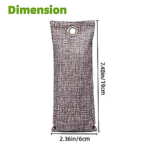 Bamboo Charcoal Air Purifying Bag, Activated Charcoal Bags Odor Absorber, Moisture Absorber, Shoe Deodorizer, Natural Car Air Freshener, Odor Elimination and Fresh Air (2.65oz/75g*2 Pack)