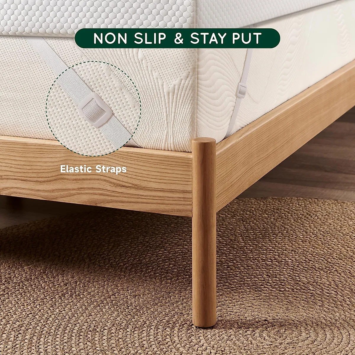 Z-HOM Queen Size 3 Inch Gel Memory Foam Mattress Topper with Zippered Cotton Cover, Cooling & Breathable, CertiPUR-US Certified