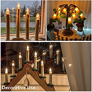 Wax Warmer Bulb - 15 Pack - Salt Lamp Bulbs- 15 Watt Light Bulbs for Scentsy Wax Warmer - Warm White - C7 Replacement Bulbs for Plug in Wax Diffuser,Candle Warmer & Himalayan Salt Lamp,Dimmable