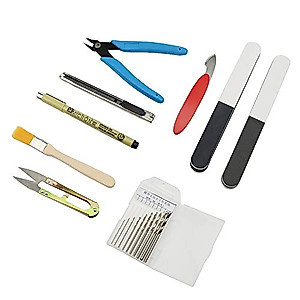 BXQINLENX Professional 38 PCS Gundam Model Tools Kit Modeler Basic Tools Craft Set Hobby Building Tools Kit for Gundam Car Model Building Repairing and Fixing(P)