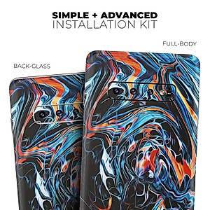 DesignSkinz Liquid Abstract Paint Remix V2 Protective Vinyl Decal Wrap Skin Cover Compatible with The Samsung Galaxy S20 (Screen Trim & Back Glass Skin)