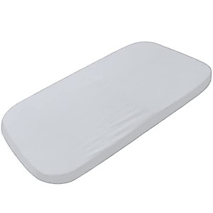 Baby Fitted Bassinet Sheets, 100% Jersey Cotton Bassinet Sheets (Grey+White), 20" x 33"