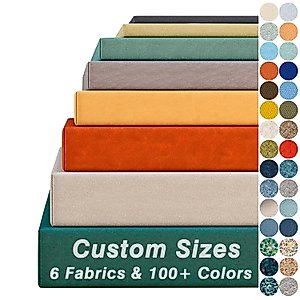 Custom Bench Cushions for Indoor Furniture, Bay Window Seat Cushions Indoor, Personalized Size Non-Slip Bench Seat Cushion, Outdoor Waterproof Garden Patio Bench Pads,75D Foam (6 Fabrics/100 Colors)