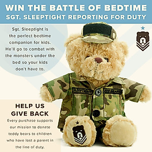 ZZZ Bears SGT Sleeptight Army Teddy Bear with Storybook and Sleep System