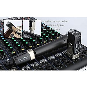 Xvive U3 XLR Microphone Wireless System 2.4GHz Wireless XLR Transmitter and Receiver for Dynamic Microphone, Audio Mixer, PA System