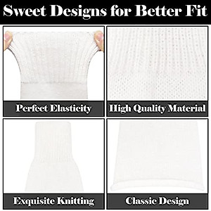 Olreco Leg Warmers Y2K White Leg Warmers Kawaii Flared Leg Warmers for Women Girls Kawaii Leg Warmer Socks Lolita Gyaru Clothes