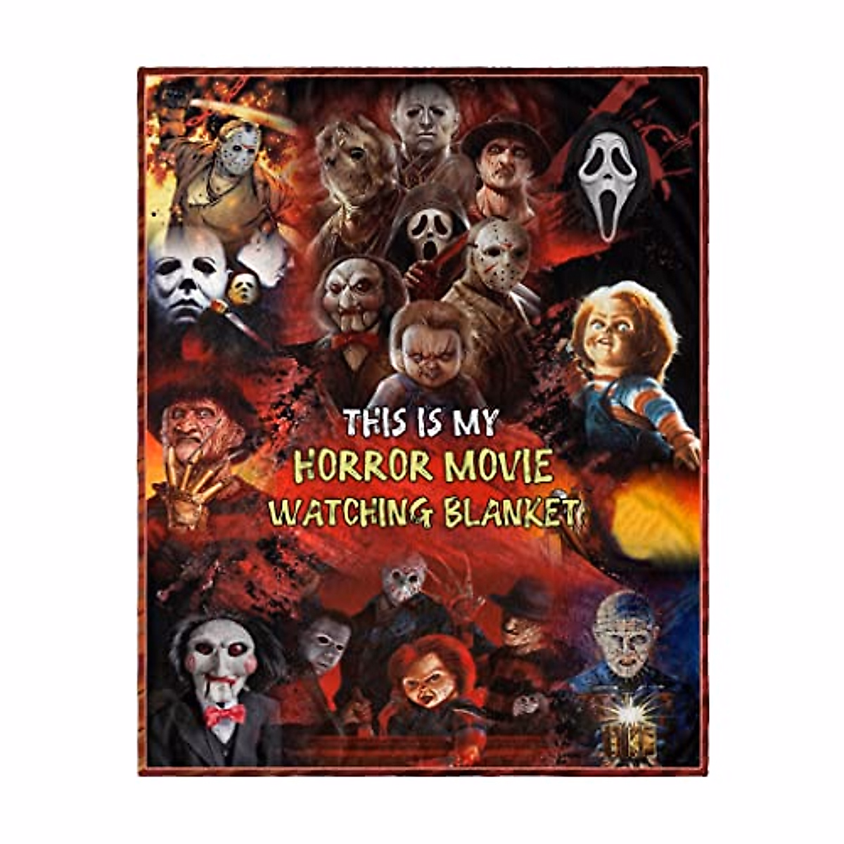 Horror Blanket Throw Fleece Blanket Throw Blanket Fuzzy Plush Blanket Luxury Flannel Blanket for Couch Sofa or Bed 50"x40"