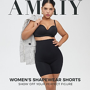 AMRIY Shapewear for Women Tummy Control High Waisted Body Shaper Butt Lifting Shapewear Shorts Girdles Tummy Control Shorts Beige,S