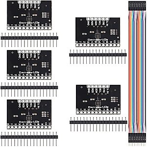 DKARDU 5 pcs MPR121 Breakout V12 Proximity Capacitive Touch Sensor Module Keyboard Touch Sensor Keyboard Development Board with pin Header Dupont Cable