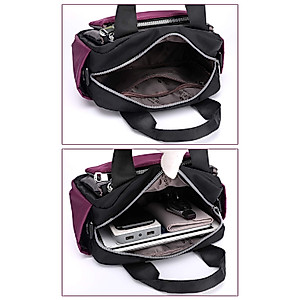 Collsants Small Crossbody Bag for Women Nylon Shoulder Handbags Everyday Travel Purse Multi Zipper Pocket