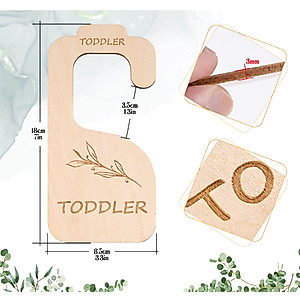 ABSOFINE Baby Closet Dividers, 8PCS Wooden Double Nursery Closet Size Dividers, Baby Closet Organizer Closet Dividers from Newborn to 24 Months for Baby Girls or Boys