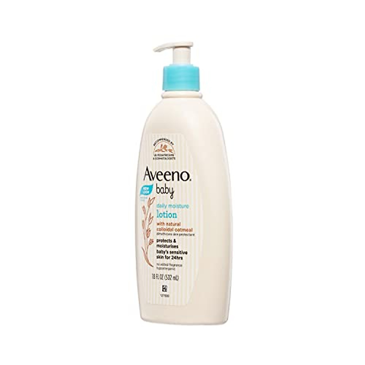 Aveeno Baby Daily Moisture Moisturizing Lotion for Delicate Skin with Natural Colloidal Oatmeal & Dimethicone, Hypoallergenic, Fragrance-, Phthalate- & Paraben-Free, 18 fl. oz (Package may vary)