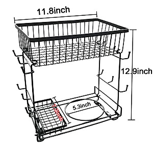Ronanemon Mug Holder Stand, Countertop Mug Tree,Capsule Storage, Coffee Mug Rack for Coffee Bar Decor Accessory & Kitchen Organizer(Matte Black)