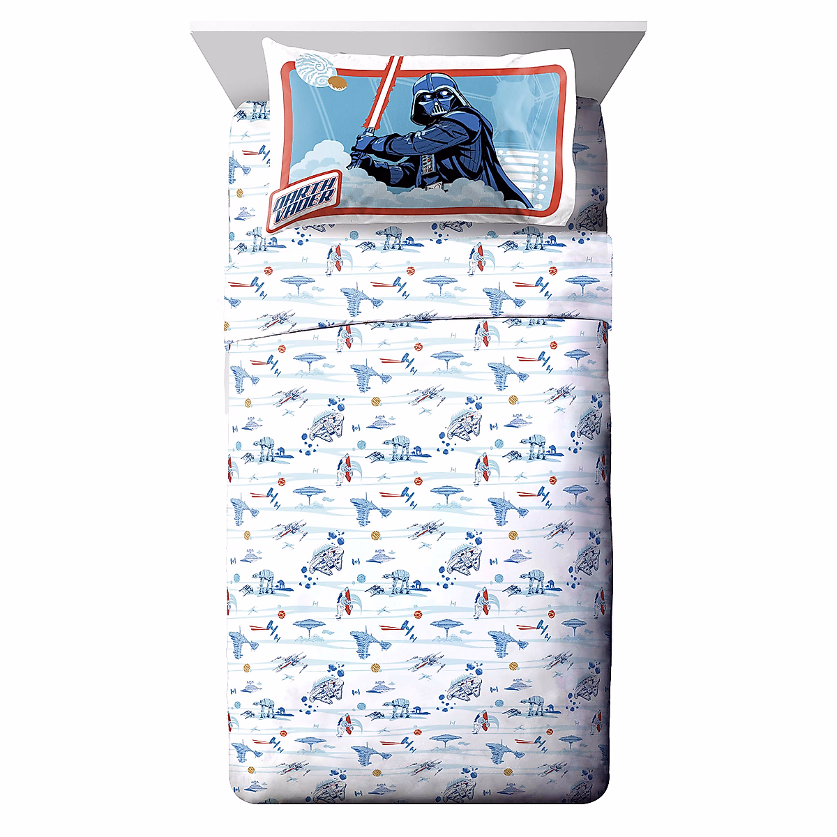 Jay Franco Star Wars Empire Strikes Back 40th Anniversary Twin XL Sheet Set - 3 Piece Set Super Soft and Cozy Kid’s Bedding Features Darth Vader - Fade Resistant Microfiber Sheets