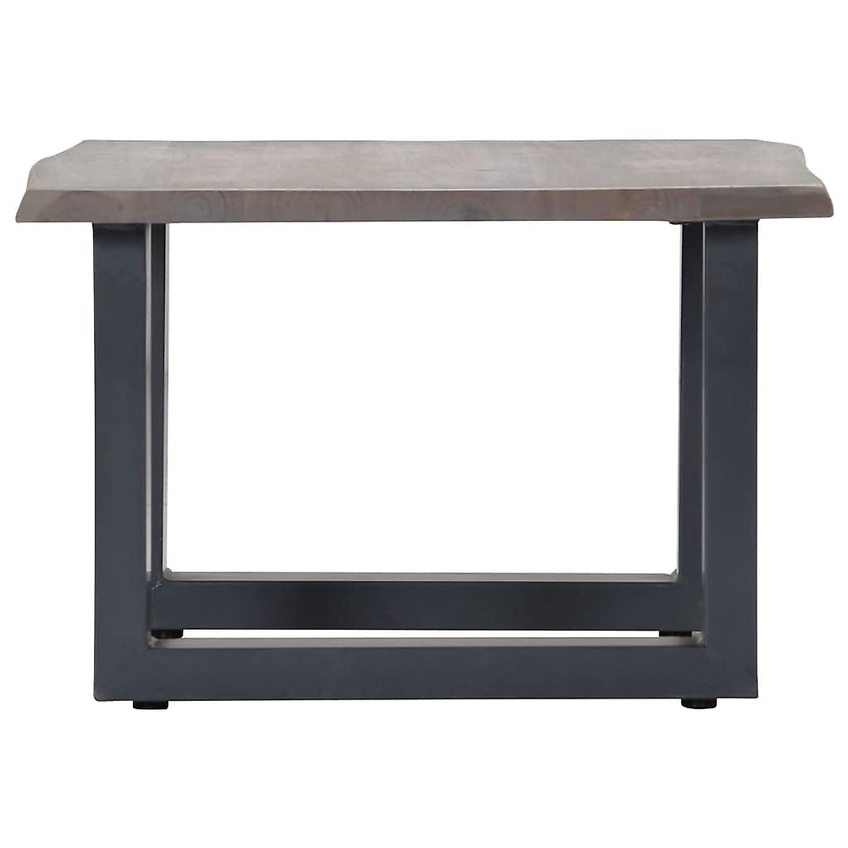 Center Table Modern Coffee Table Side End Table Coffee Table with Live Edges Gray 23.6"x23.6"x15.7"for Living Room,Home,Office,Living Meeting Room
