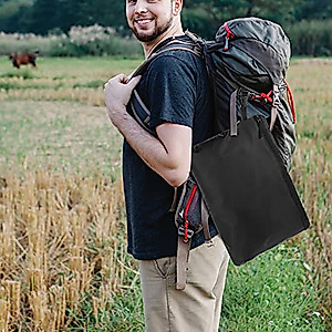 Beautyflier Water Resistant Wet Dry Bags, Reusable Bags for Baby Cloth Diapers, Stroller, Washable Travel Bags, Beach, Pool, Gym Bag for Swimsuits & Wet Clothes (Black, 16.25x11.5")