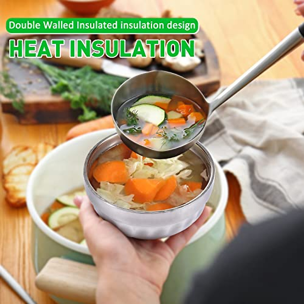 20 Pack Stainless Steel Bowls 4.5 Inches Metal Double Walled Snack Bowls Small Insulated Metal Mixing Bowls Multipurpose Lightweight Toddlers Dinner Bowls for Cereal, Noodles, Ice Cream