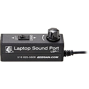 DSAN Laptop Sound Port Compact Adapter with Ground Lift Switch