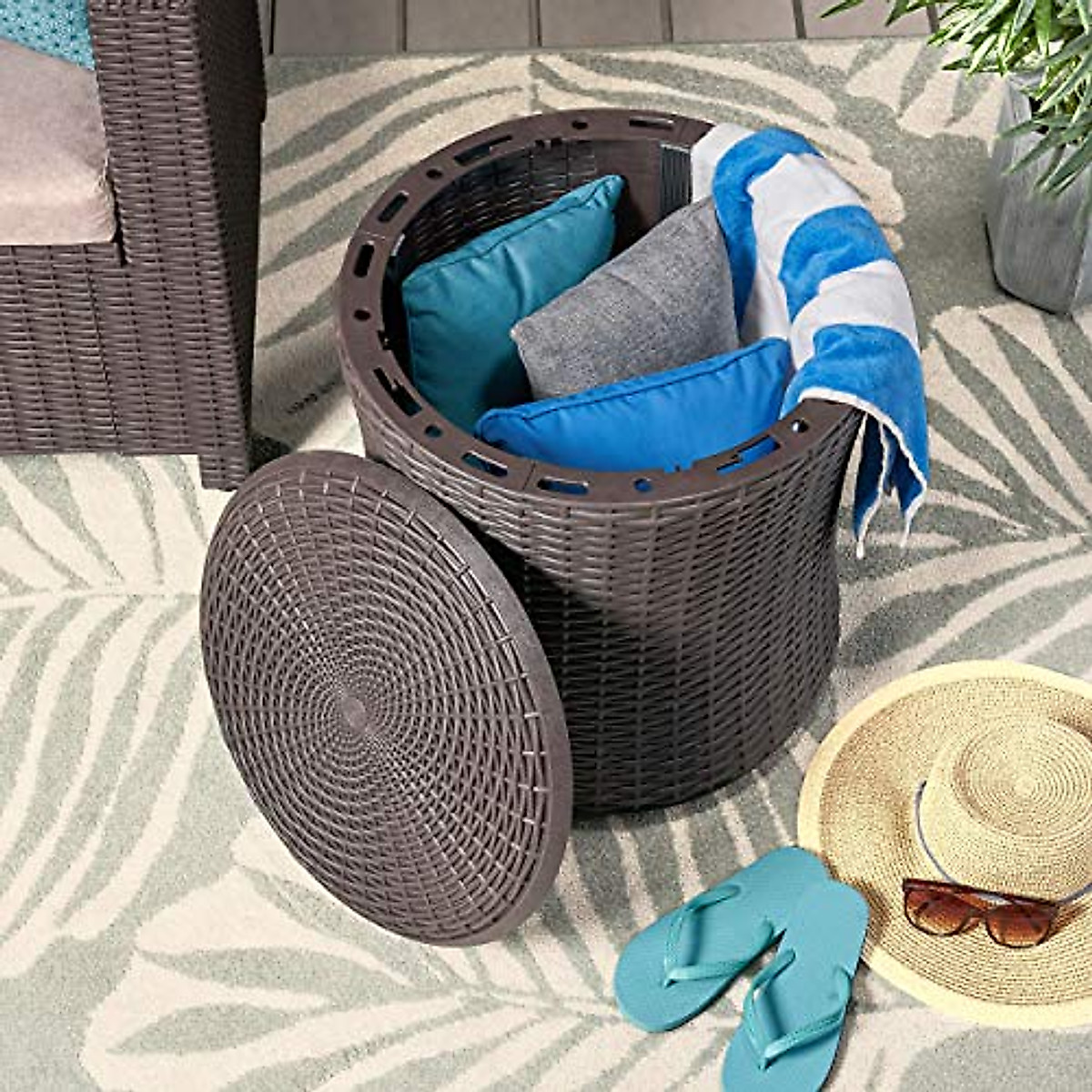 Christopher Knight Home Wallice Outdoor Patio Table, Dark Brown