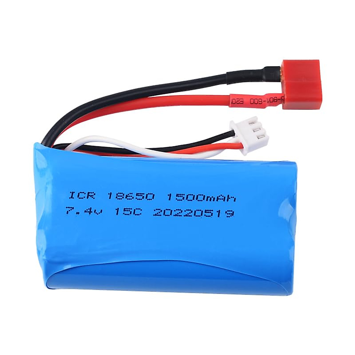 HHZ 2 pcs 7.4V 1500Mah T Plug li-on Battery for Wltoys 12428 12423 RC Toy Car