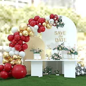 TUPARKA Red Balloons 102 Pcs Balloons Garland Arch Kit 5 10 12 18 Inch Matte Red Party Balloons for Birthday Bride Baby Shower Wedding Party Décor