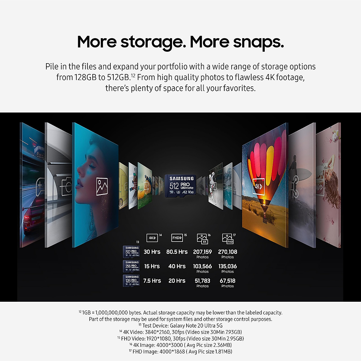 SAMSUNG PRO Ultimate microSD Memory Card + Adapter, 256GB microSDXC, Up to 200 MB/s, 4K UHD, UHS-I, Class 10, U3,V30, A2 for GoPRO Action Cam, DJI Drone, Gaming, Phones, Tablets, MB-MY256SA/AM