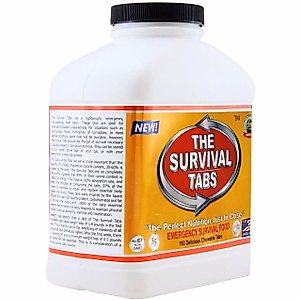 The Survival Tabs 60-Day 720 Tabs Emergency Food Ration Survival MREs Food Replacement for Outdoor Activities Disaster Preparedness Gluten Free and Non-GMO 25 Years Shelf Life Long Term - Mixed Flavor