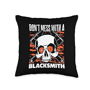 Forging Equipment Starter Kit Gifts For Beginners Don't Mess Hobby Legend Forging Blacksmith Throw Pillow, 16x16, Multicolor