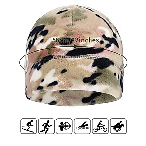 6 Pieces Winter Skull Caps Men Warm Polar Fleece Beanie Hat Windproof Unisex Watch Cap (Classic Color)